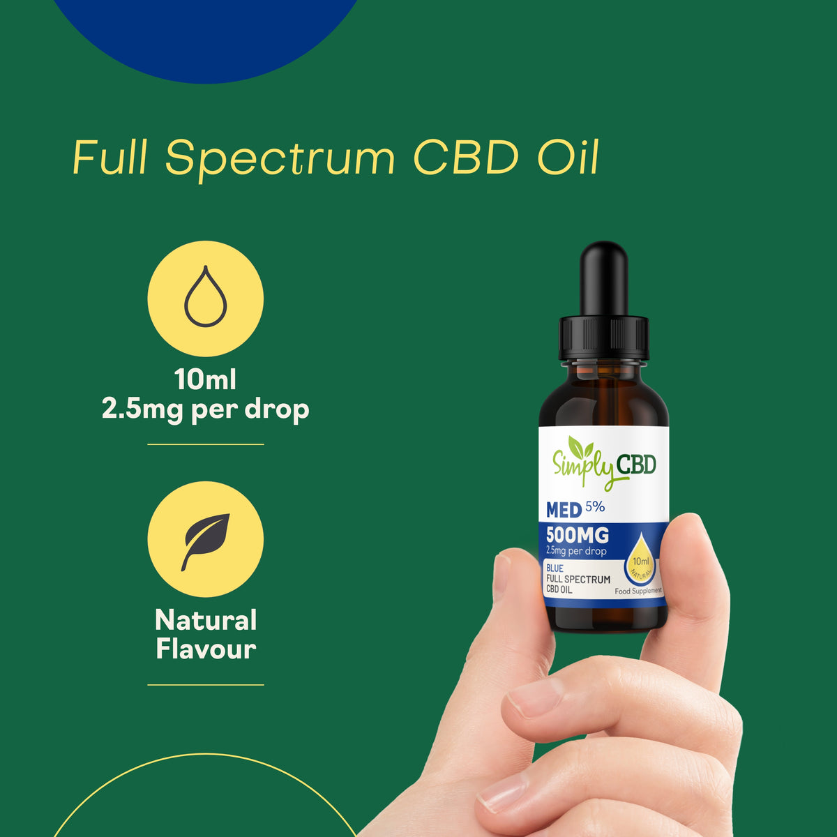 Buy Blue CBD Oil 5% Strength - 500mg or 1500mg - Simply CBD