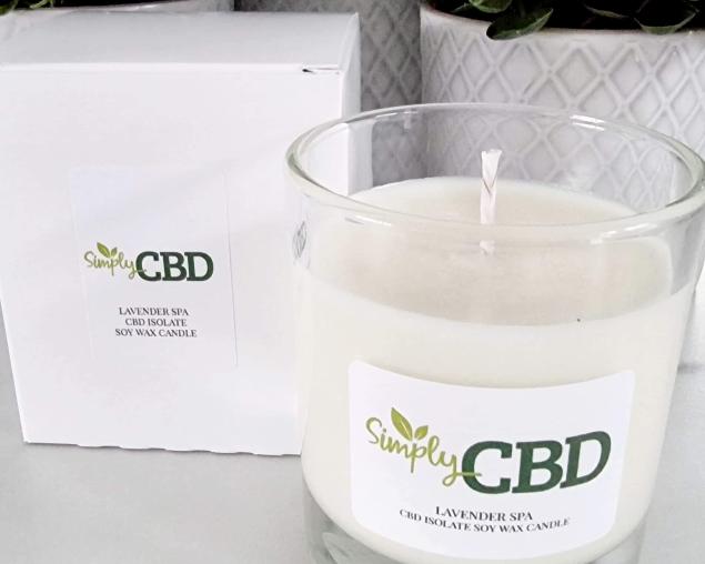 CBD Candle Lavender Spa Simply CBD